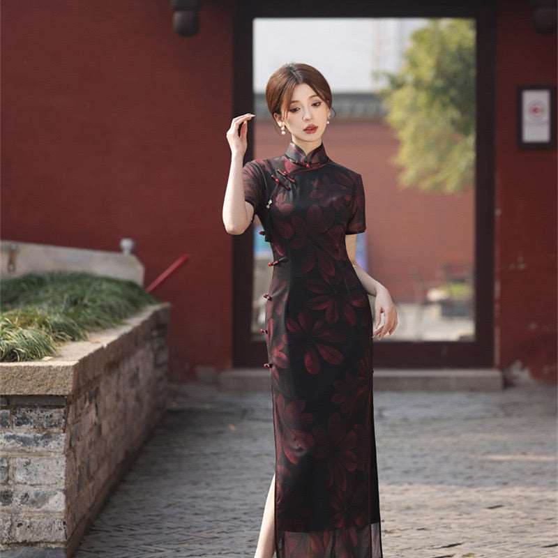 Modern Chinese Qipao dress, Evening Dress, mandarin collar – QipaoMood