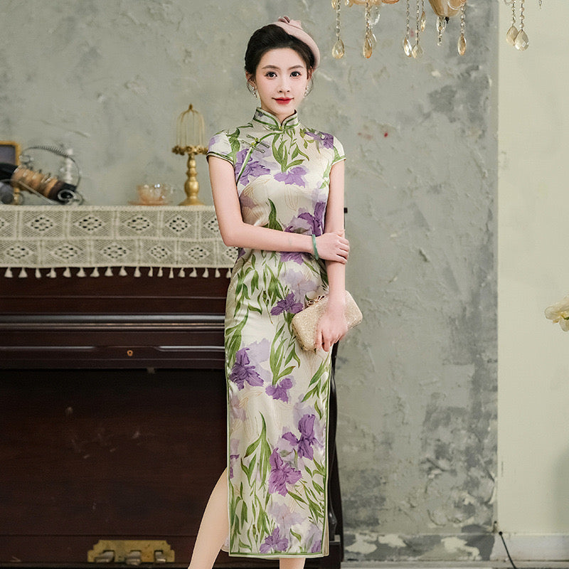 Modern qipao, Chinese Qipao dress, Mulberry Silk cheongsam, Evening Dr ...